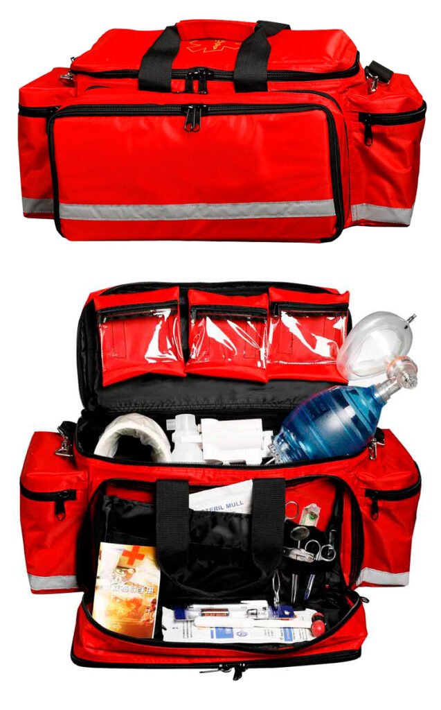 Emergency First Aid Bag Big Size Red Color, Easy to Carry | Vcare Mart